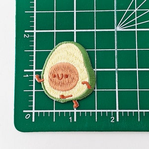Happy Walking Avocado Iron on Patch, Embroidery Patch, Cute Kawaii ...