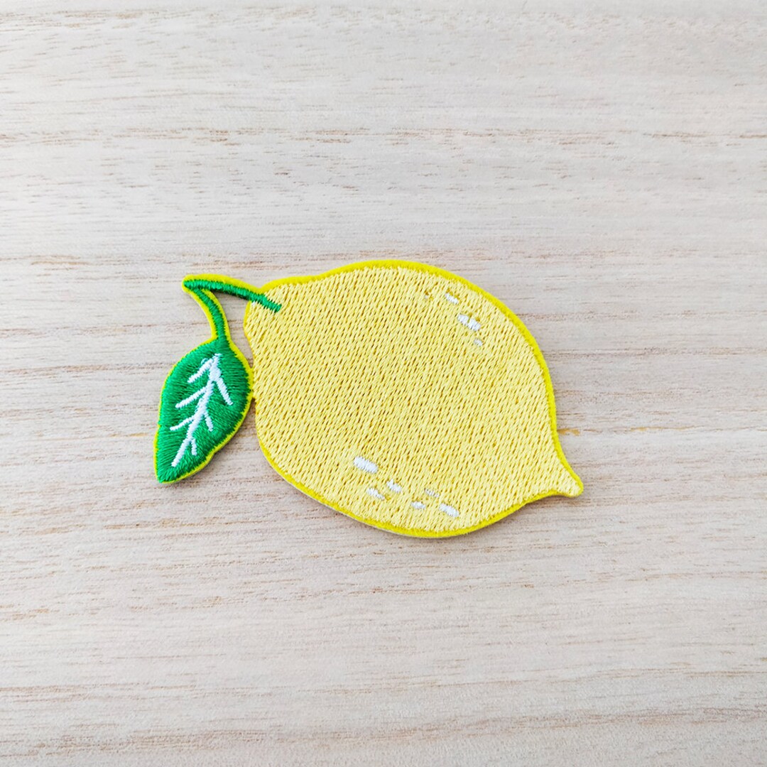 Big Yellow Lemon Iron on Patch, Embroidery Patch, Cute Kawaii Patch ...