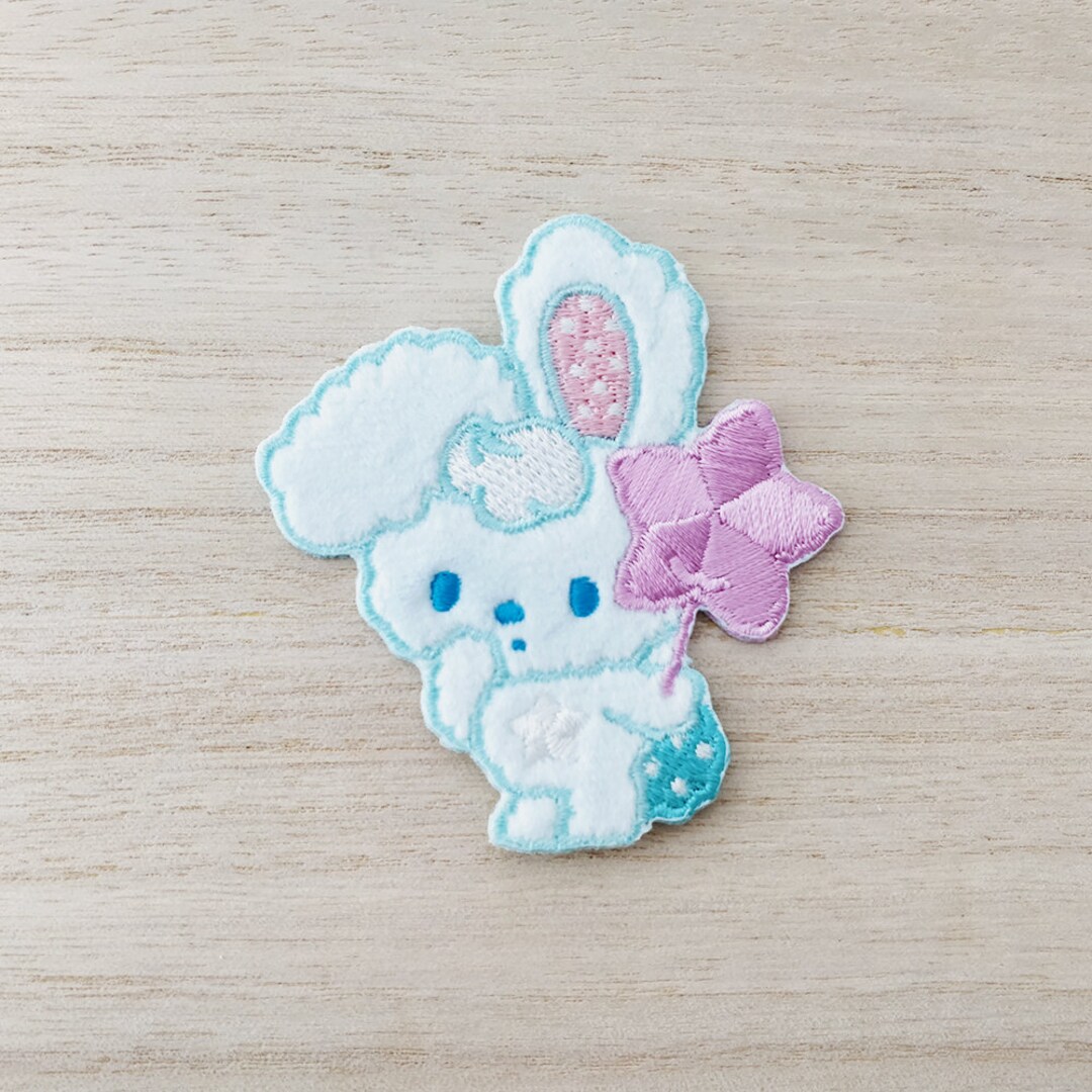 Cute Pastel Bunny Iron on Patch, Embroidery Patch, Cute Kawaii Patch ...