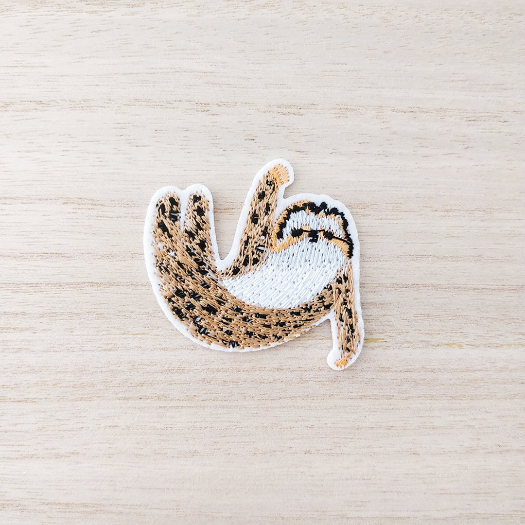 Cute Hanging Sloth Iron on Patch, Embroidery Patch, Cute Kawaii Patch ...