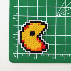 Pixelated Pacman Iron on Patch, Embroidery Patch, Cute Kawaii Patch ...