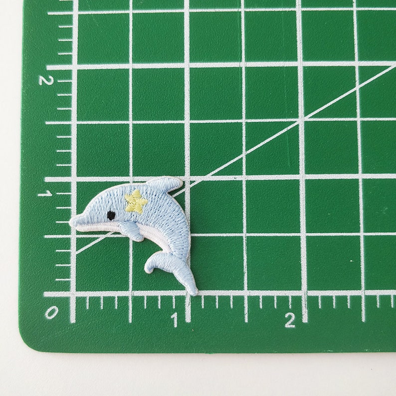 Small Blue Dolphin Iron on Patch Embroidery Patch Cute - Etsy