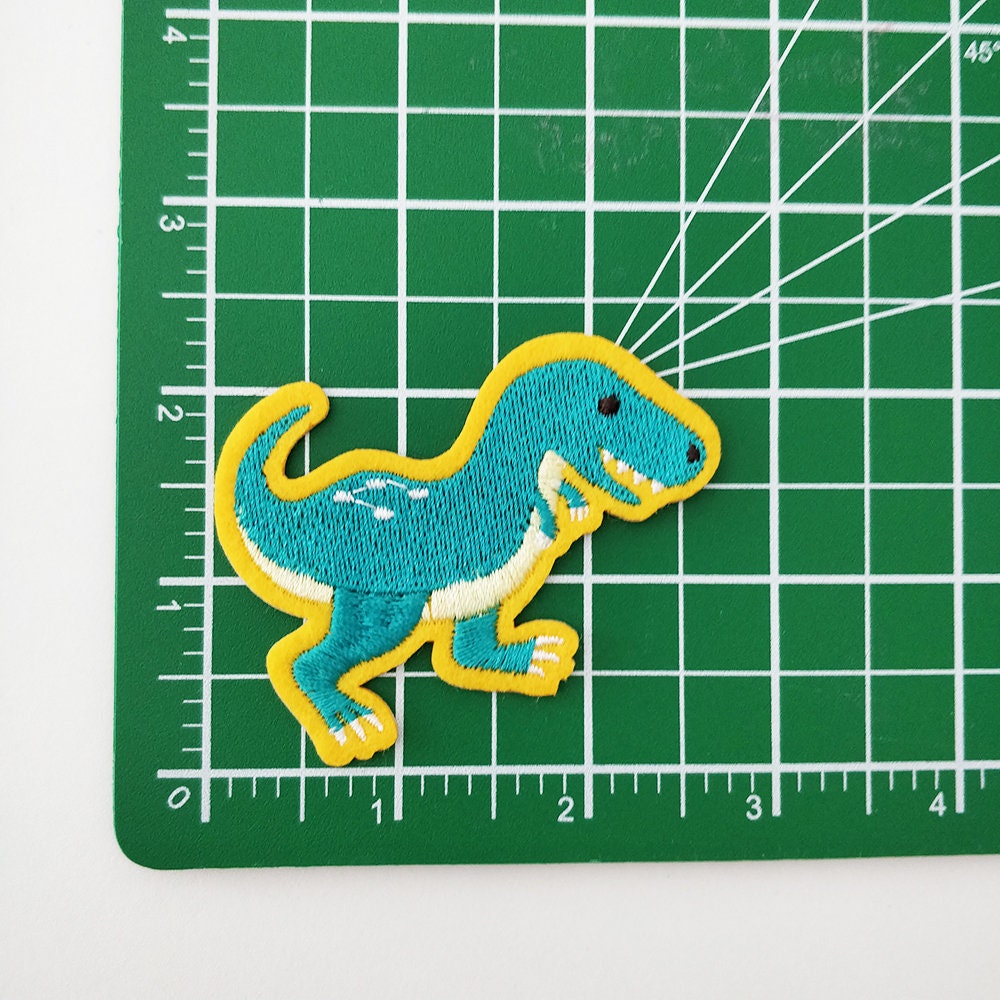 T-rex Dinosaur Iron on Patch, Embroidery Patch, Cute Kawaii Patch, Sew ...