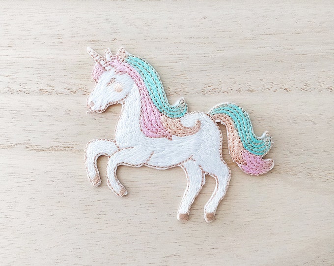 Magical Unicorn Iron on Patch, Embroidery Patch, Cute Kawaii Patch, Sew ...
