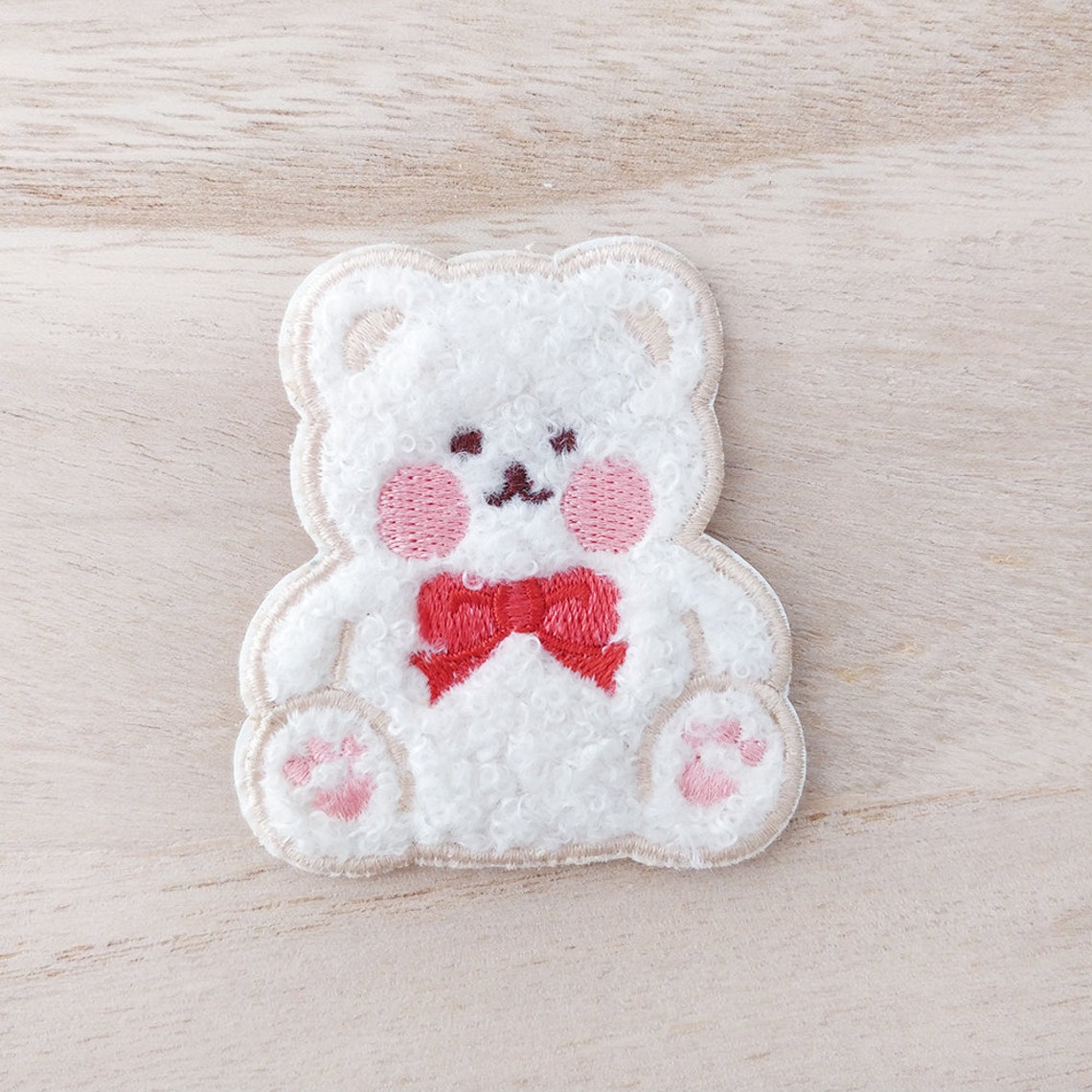 Cute Teddy Bear With Bow Iron on Patch Embroidery Patch Cute - Etsy