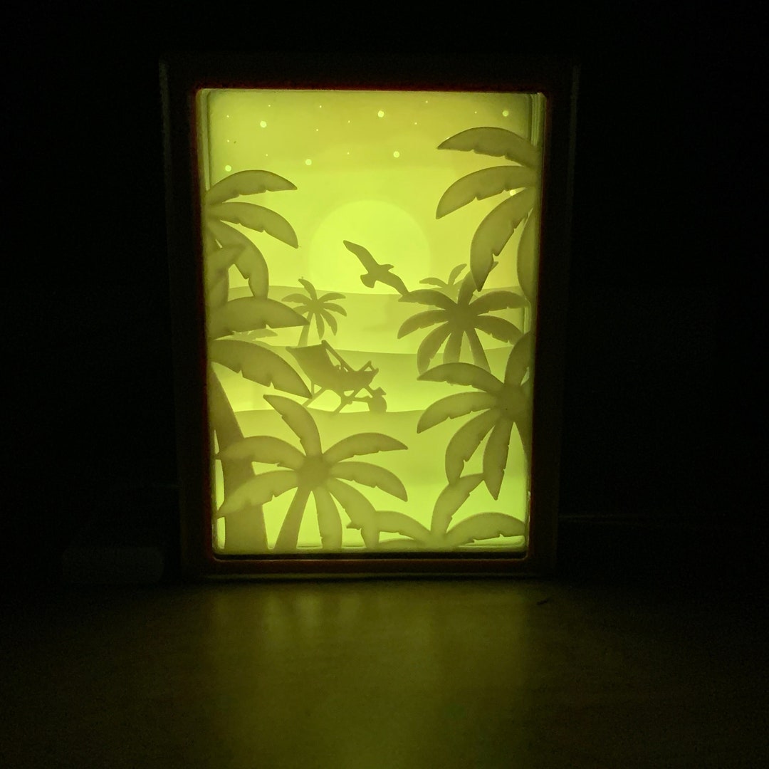 Beach Sunset Lithophane 3D Print STL - Etsy