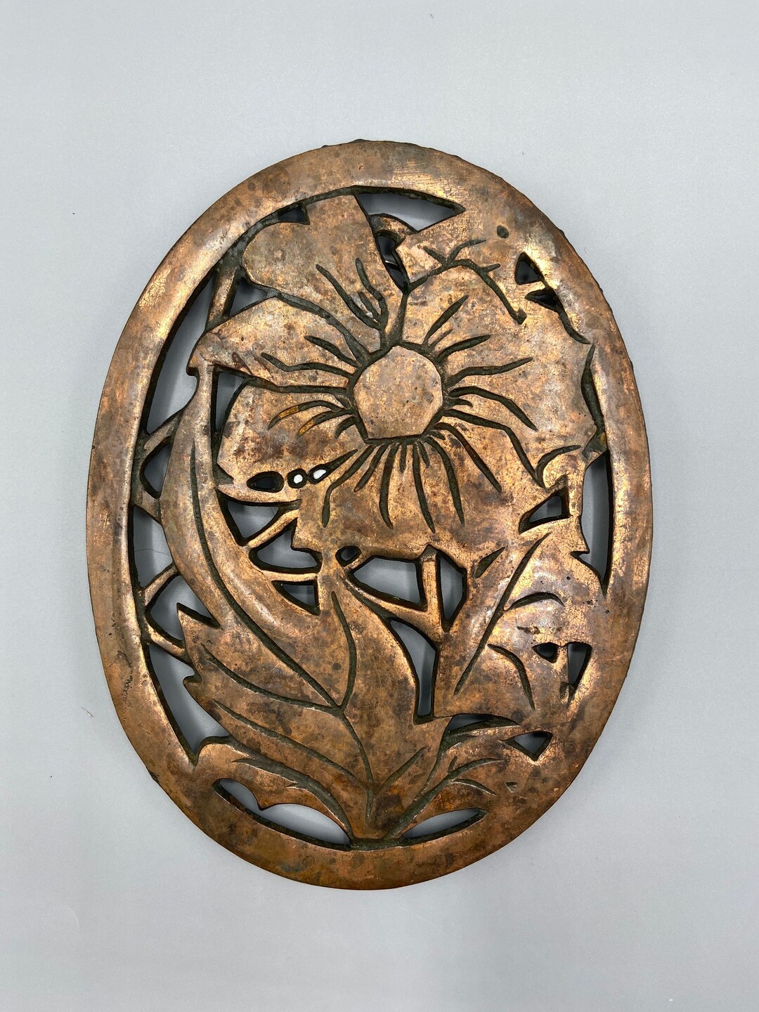 Vintage Copper Trivet Progressive International Corp 1982 Metal Flower ...