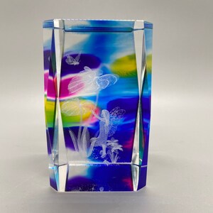 Fairy Paperweight Garden Rainbow Glass Paperweight 3D Holographic Laser ...