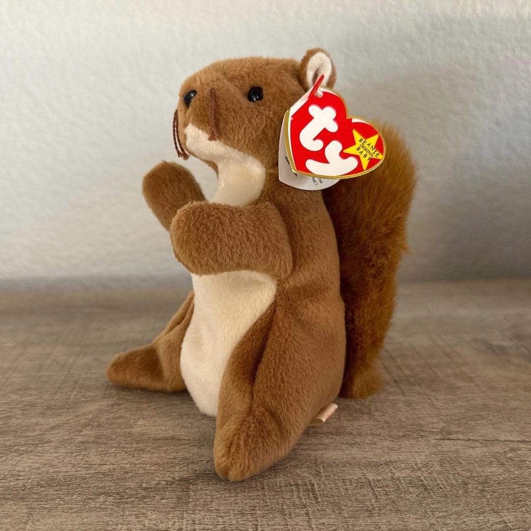 Vintage Ty Squirrel Nuts Plush Stuffed Animal Stuffy - Etsy