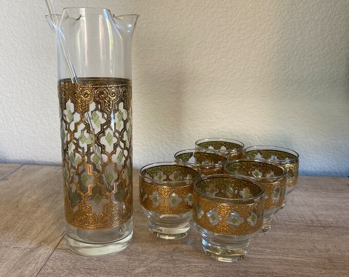 Vintage Mid Century Modern Culver Valencia Martini Cocktail Pitcher ...