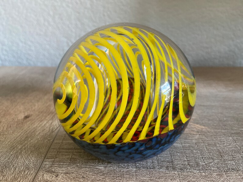 Vintage Lindsey Art Glass Studio 2001 Paperweight Art Glass - Etsy