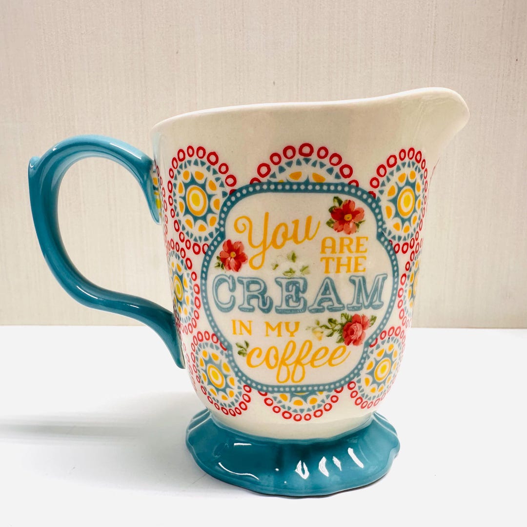 The Pioneer Woman Hyacinth Stoneware Footed Creamer You Are the Cream ...