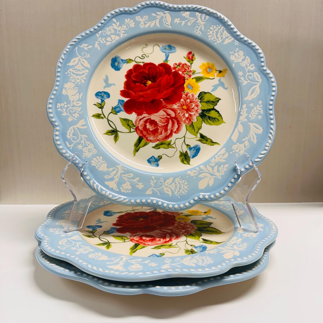 A Trio the Pioneer Woman Sweet Rose Dinner Plates Roses - Etsy