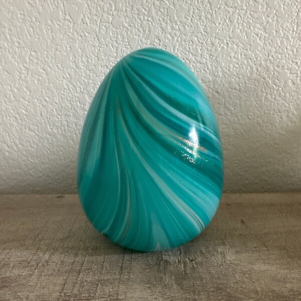 Swirls Glass Egg - Etsy