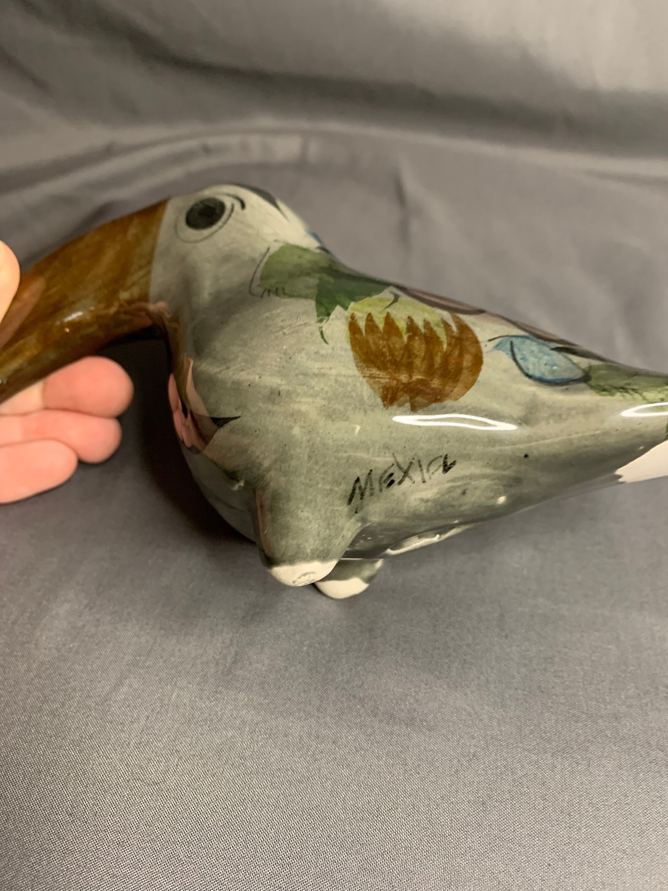 Vintage Tonala Mexico Hand Painted Pottery Toucan Bird Figure - Etsy