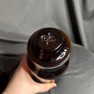 Vintage Borden Cremora Brown / Amber Glass Jar With Fleur De Lis Design ...