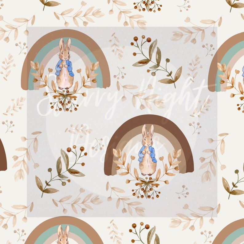 Peter Rabbit Neutral Seamless Design , Surface Pattern Design ...