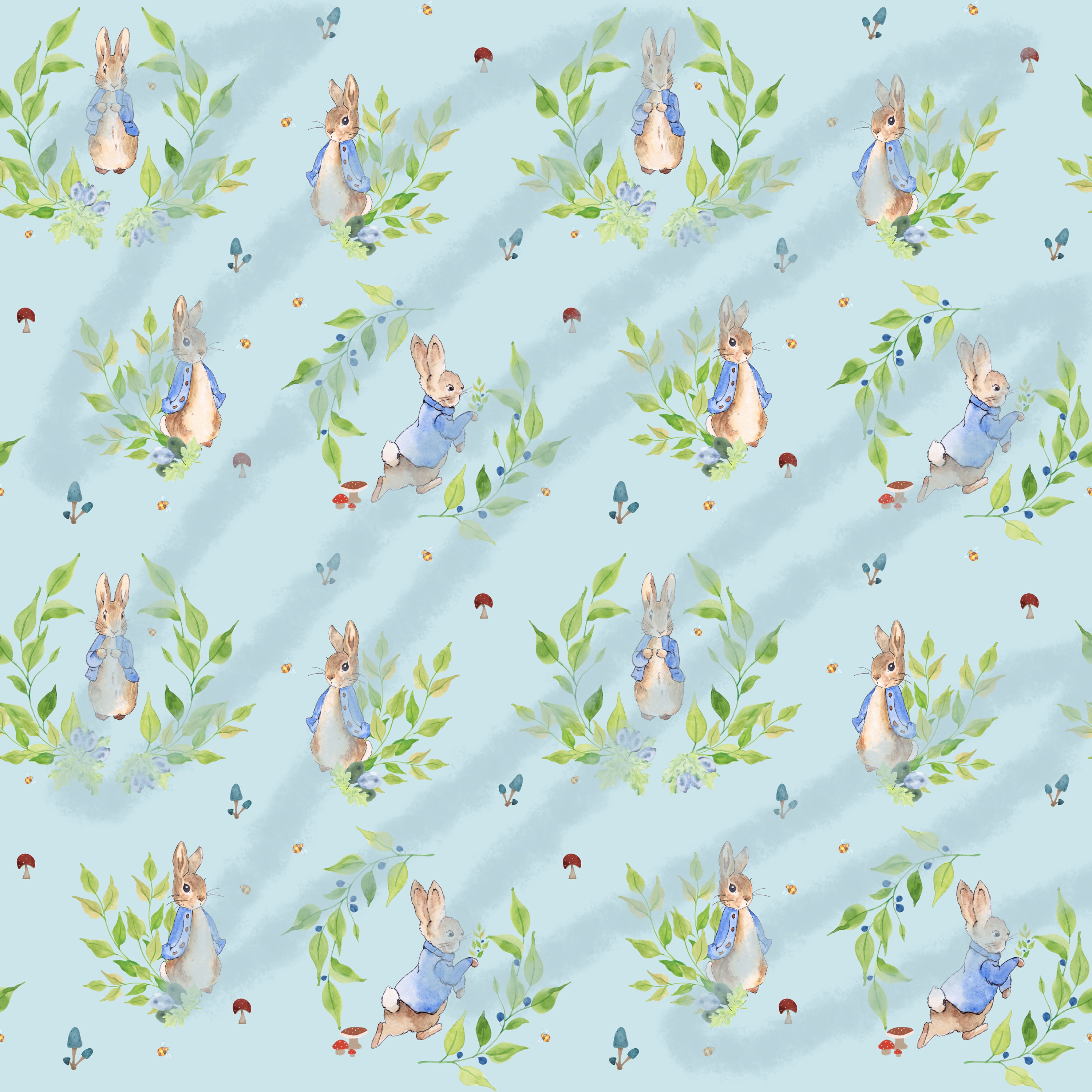 Peter Rabbit Foliage Seamless Design , Surface Pattern Design ...