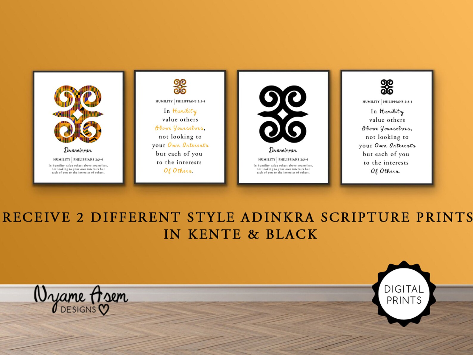 Dwennimmen ~ Philippians 2:3-4 | Digital Print | African Wall Art ...