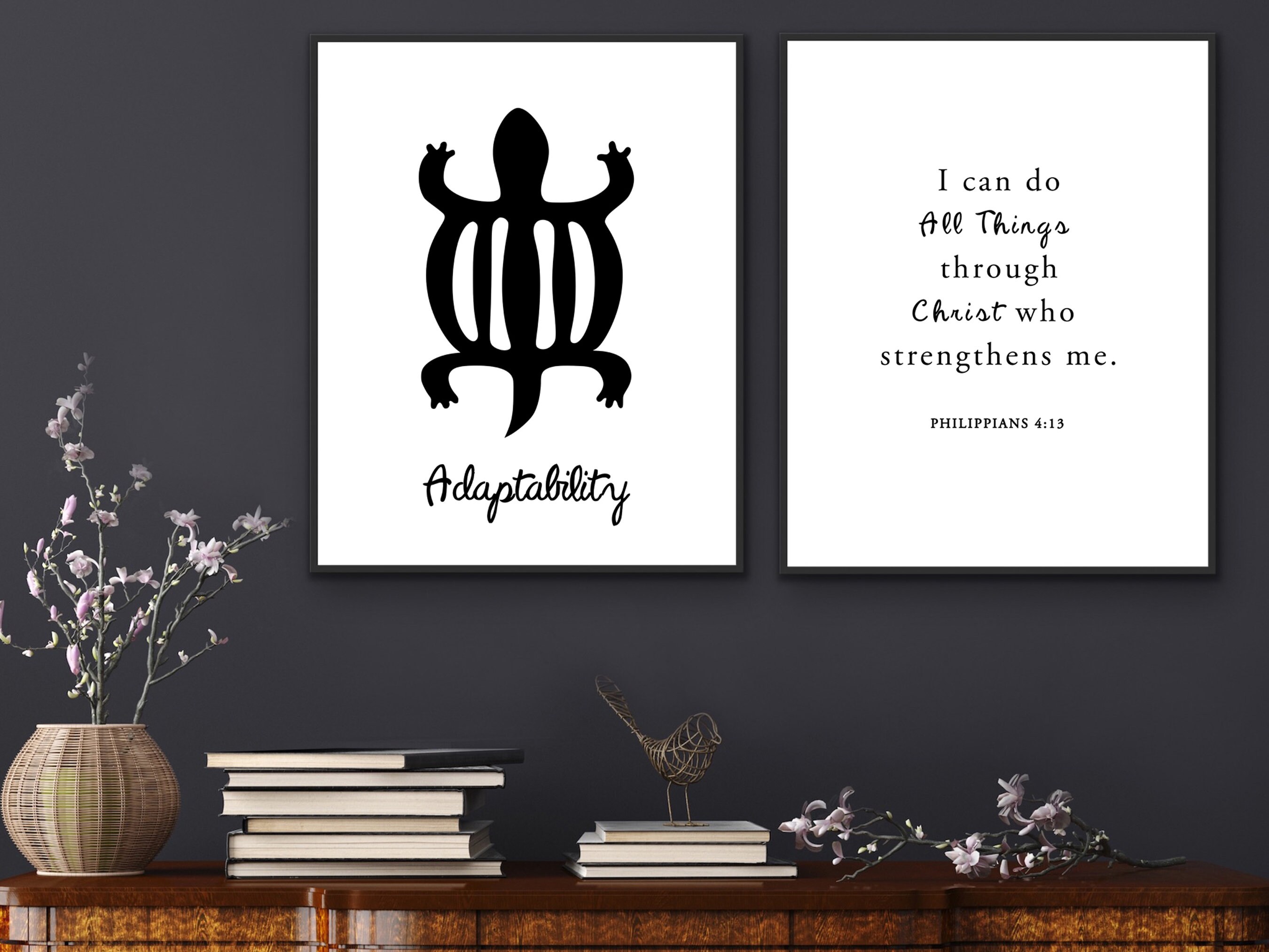 Denkyem ~ Adaptability in Black | Digital Print | African Wall Art ...