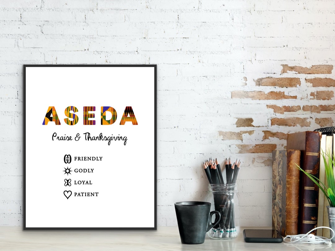 Aseda X Adinkra ~ Praise & Thanksgiving in Kente | Digital Print ...