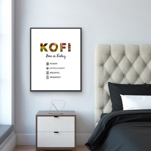 Kofi X Adinkra ~ Friday Born Male in Kente | Digital Print | African ...
