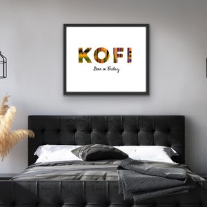 Kofi ~ Friday Born Male in Kente | Digital Print | African Wall Art | Name Print | Ghana ...