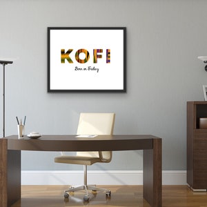 Kofi ~ Friday Born Male in Kente | Digital Print | African Wall Art | Name Print | Ghana ...