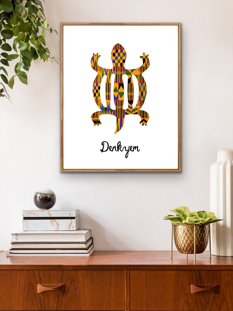 Denkyem ~ Adaptability in Kente | Digital Print | African Wall Art ...