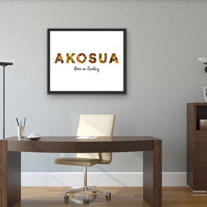 Akosua ~ Sunday Born Female in Kente | Digital Print | African Wall Art ...