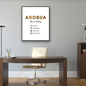 Akosua X Adinkra ~ Sunday Born Female in Kente | Digital Print ...