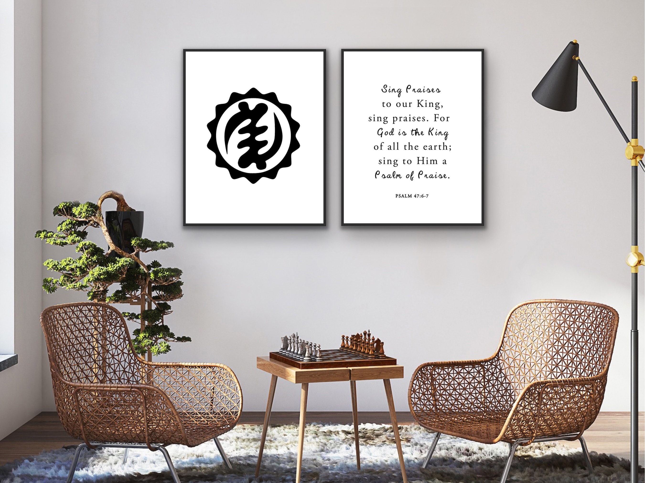 Nyame Ye Ohene God is King in Black Digital Print - Etsy