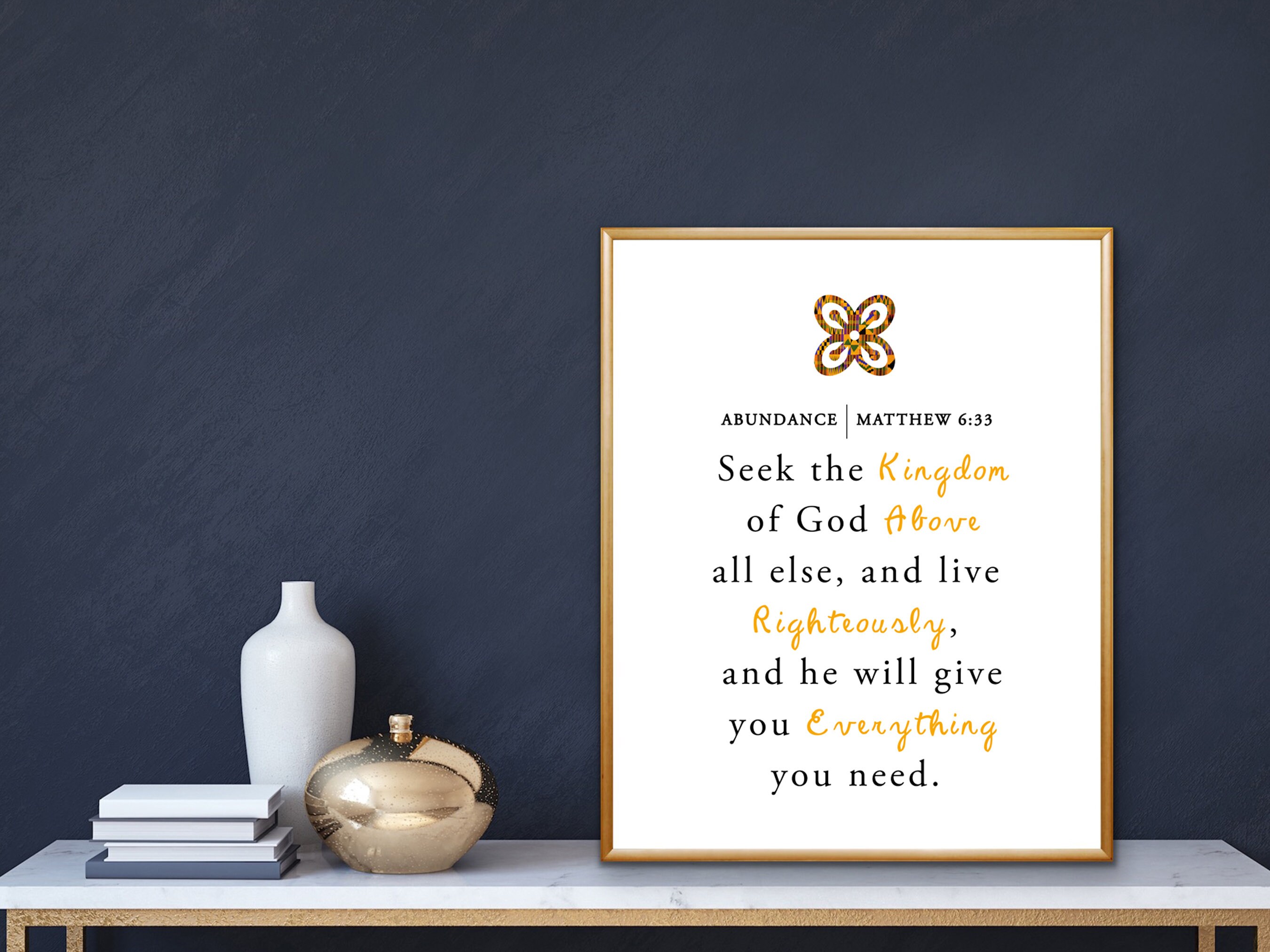 Bese Saka ~ Matthew 6:33 | Digital Print | African Wall Art | Adinkra ...