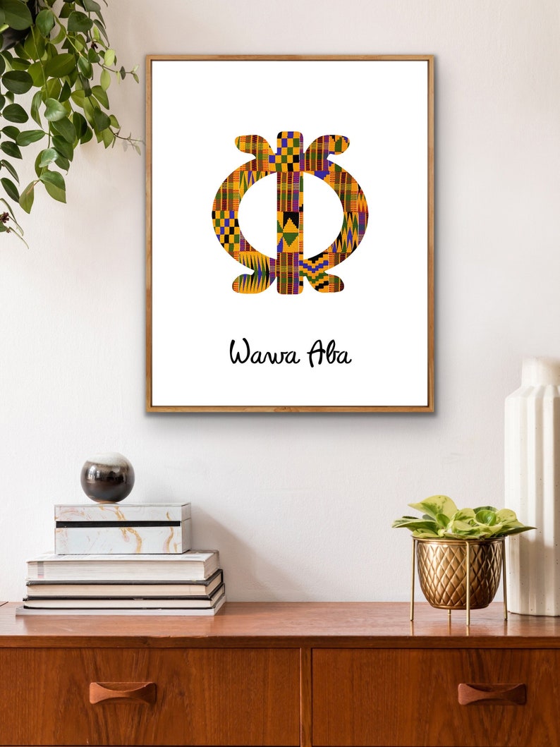 Wawa Aba ~ Perseverance in Kente | Digital Print | African Wall Art ...