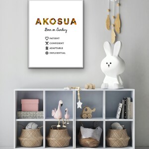 Akosua X Adinkra ~ Sunday Born Female in Kente | Digital Print ...