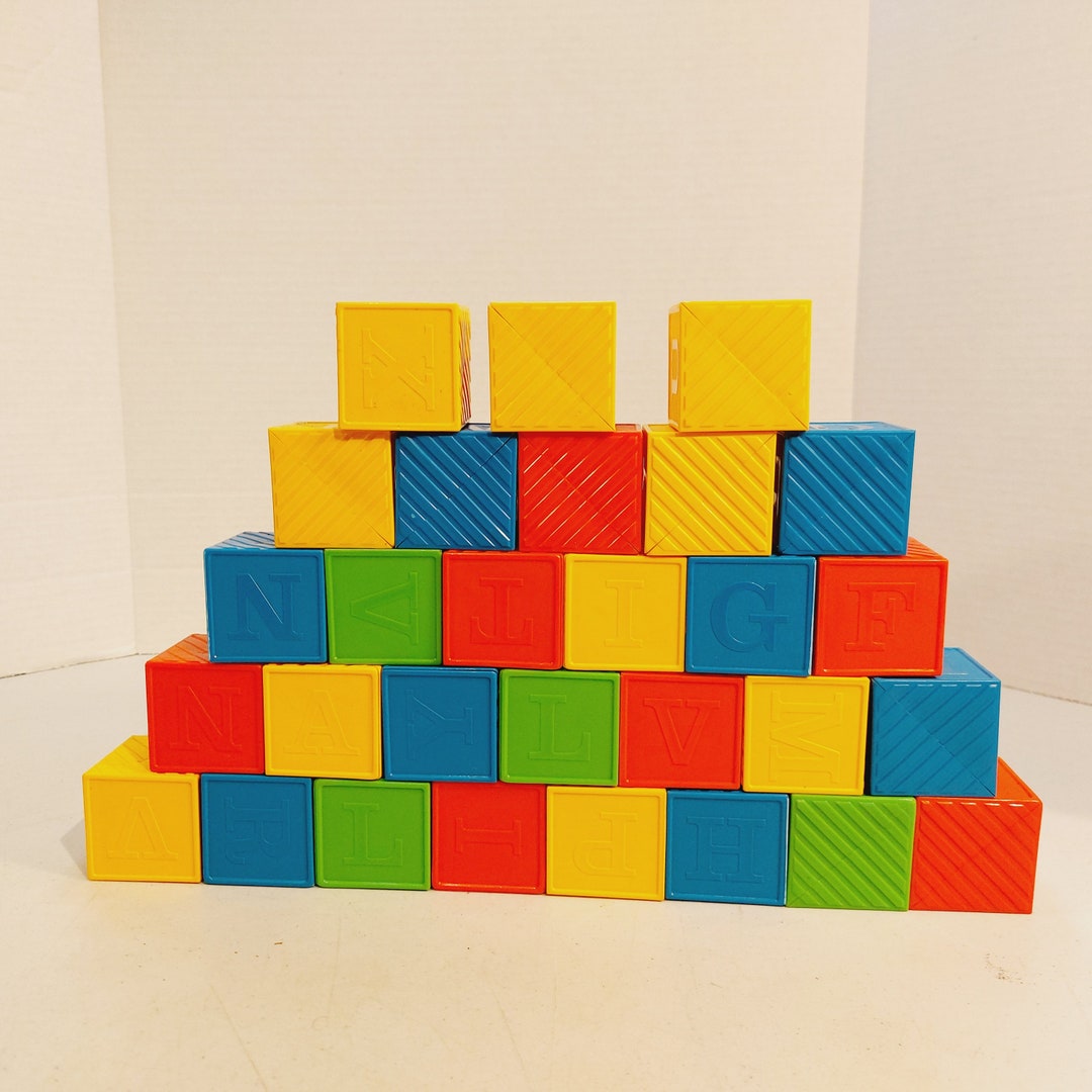 Vtg Tupperware Busy Blocks ABC Alphabet Lot of 29 no Toys - Etsy