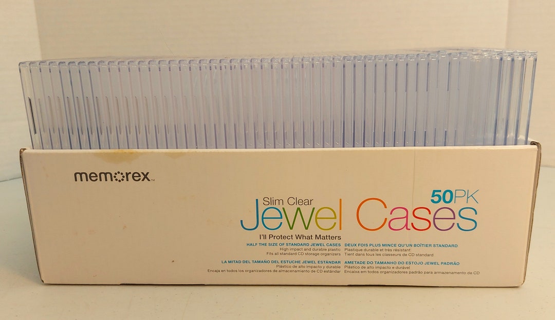 50pk Memorex Slim Clear Jewel Cases New Open Box - Etsy