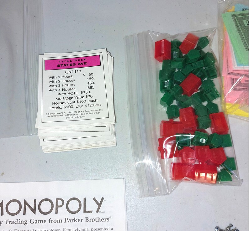 Monopoly 65th Anniversary Game Pieces and Instructions - Etsy