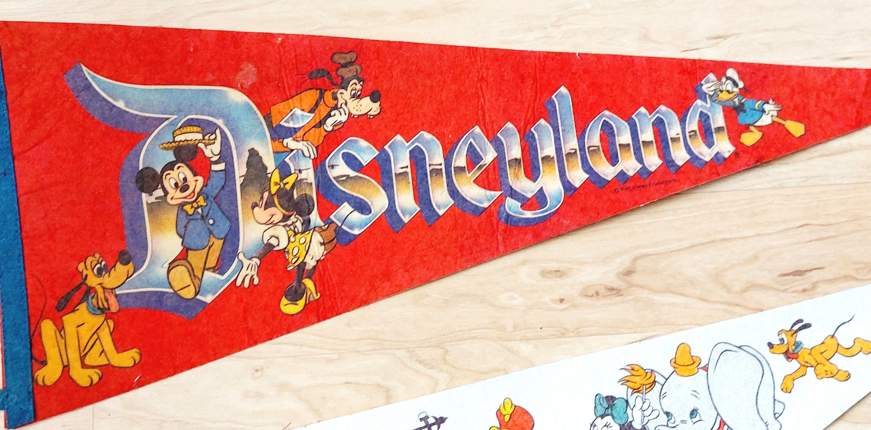 Vtg Disneyland Pennants Lof of 3 and Walt Disney's 1980 Calendar - Etsy