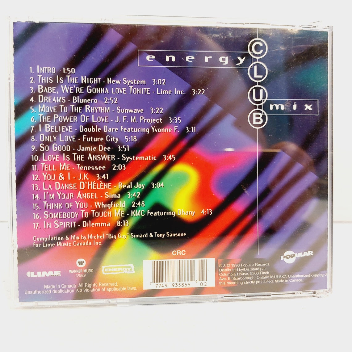 Energy Club Mix by Various Artists (CD, 1996) - Etsy