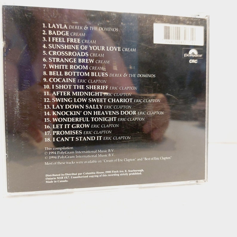 Eric Clapton: the Cream of Clapton CD, 1994 - Etsy