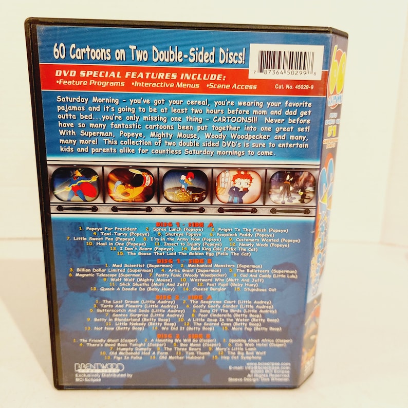 Classic Cartoons Vol 1 & 2 on DVD - Etsy