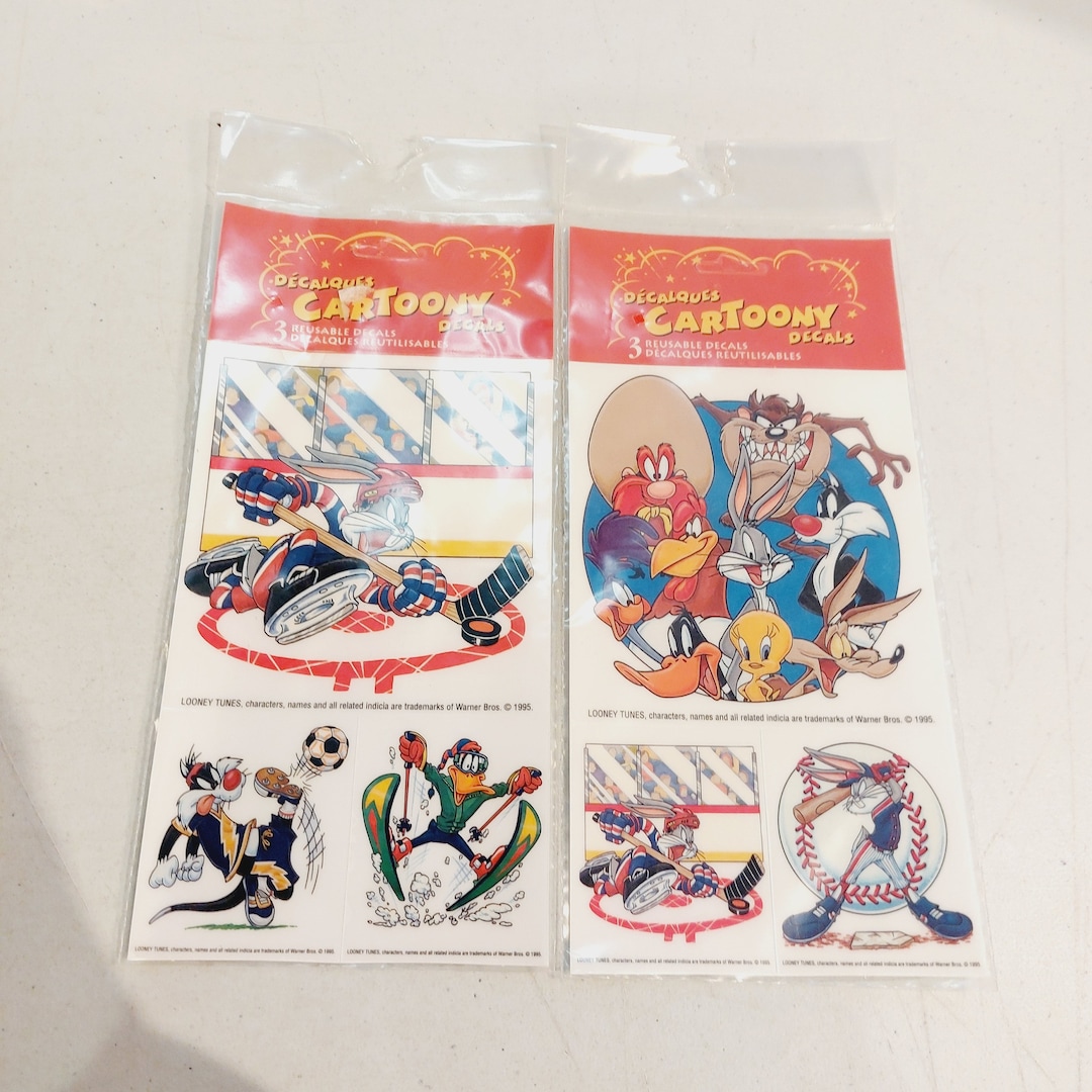 Vtg 1995 Looney Tunes Cartoony Window Decals- 2 Packs -new Old Stock - Etsy