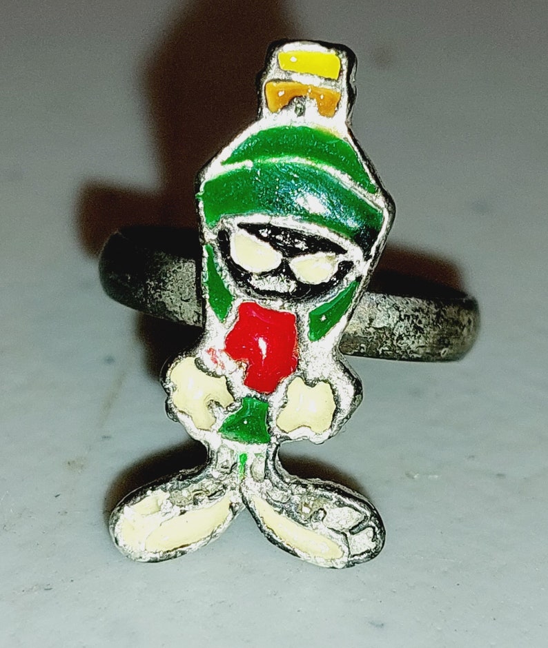 Vtg 1998 Marvin the Martian Ring and Pewter Pendant - Etsy