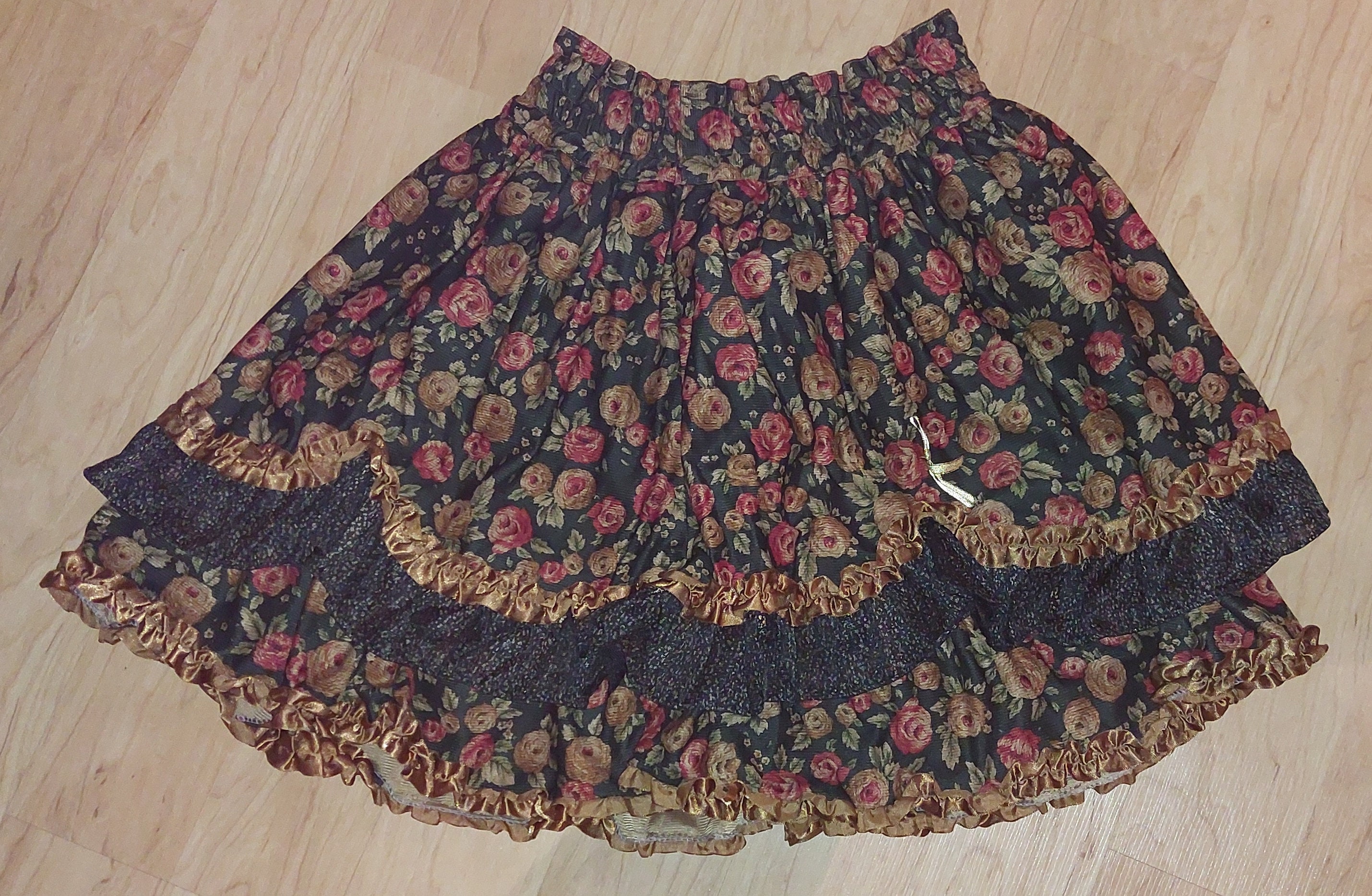 Vintage Girls Spanish Style Skirt Size 16 - Etsy