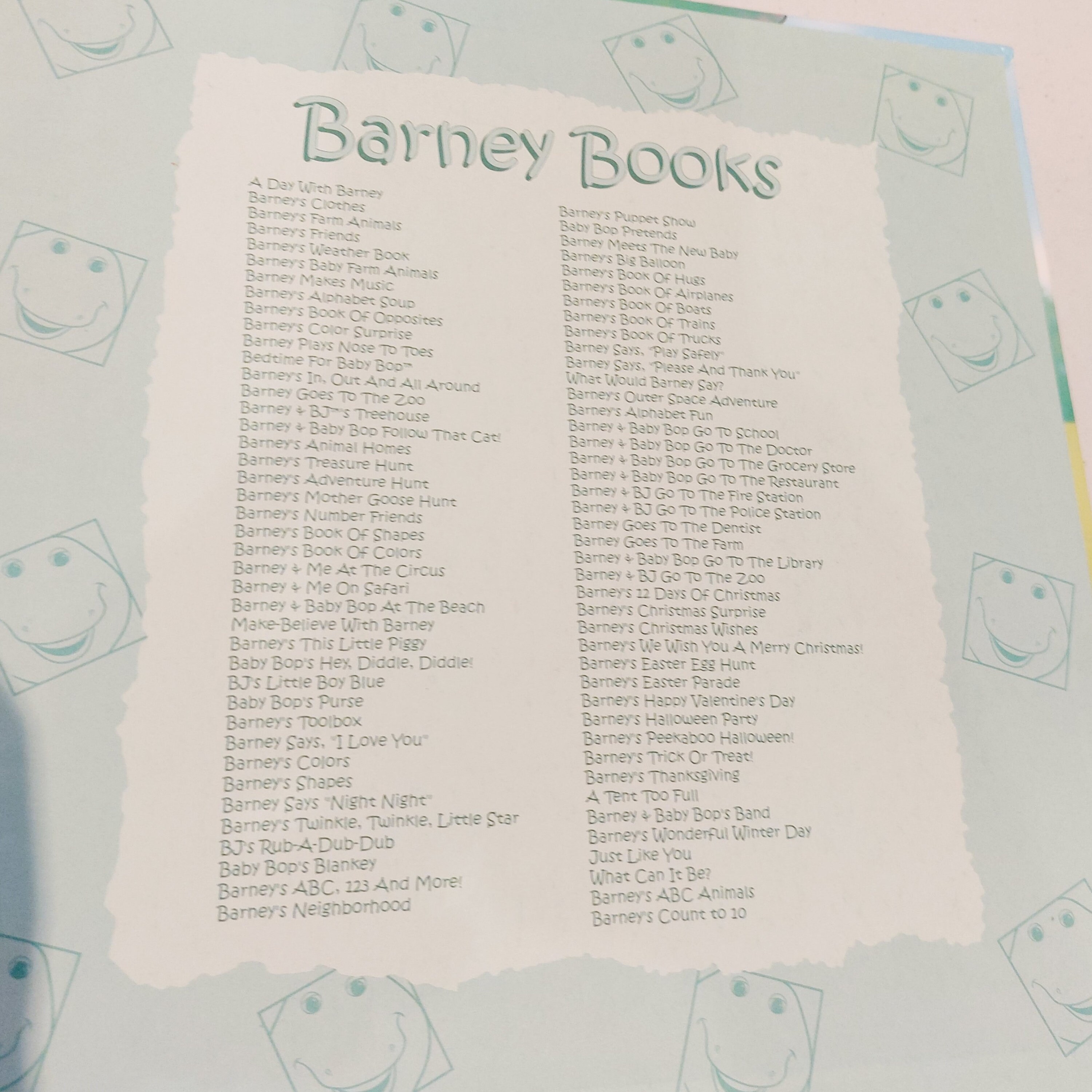 Barney's Storybook Treasury Hardcover Children's Book 1998 - Etsy Canada