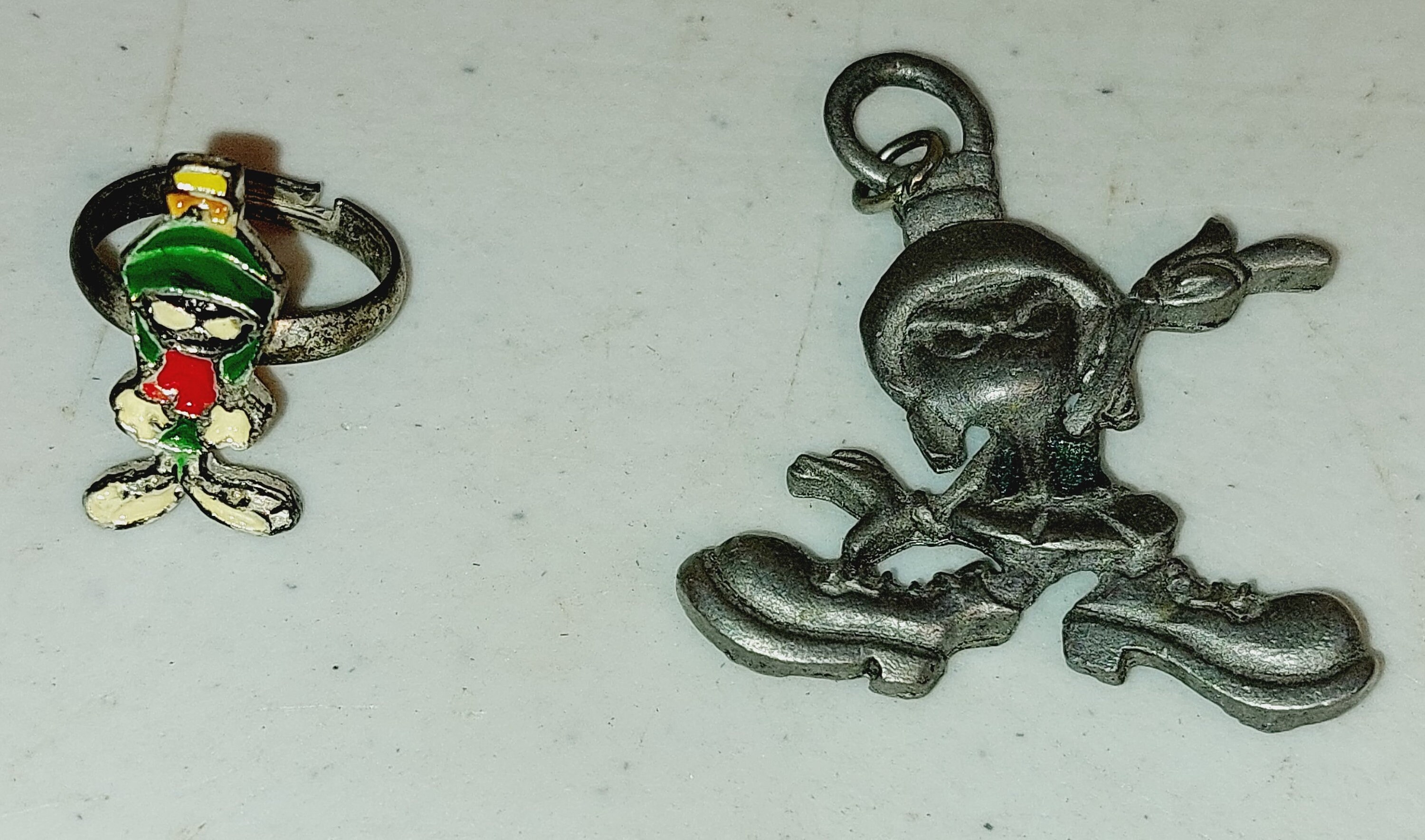 Vtg 1998 Marvin the Martian Ring and Pewter Pendant - Etsy