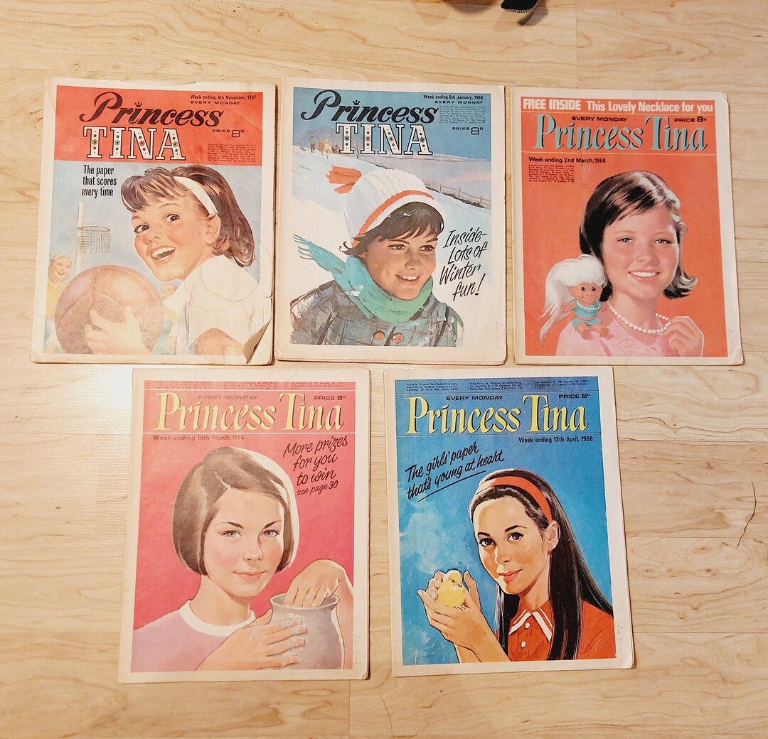 Vtg 1960's Princess Tina Comic Books- Lot of 5 - Etsy