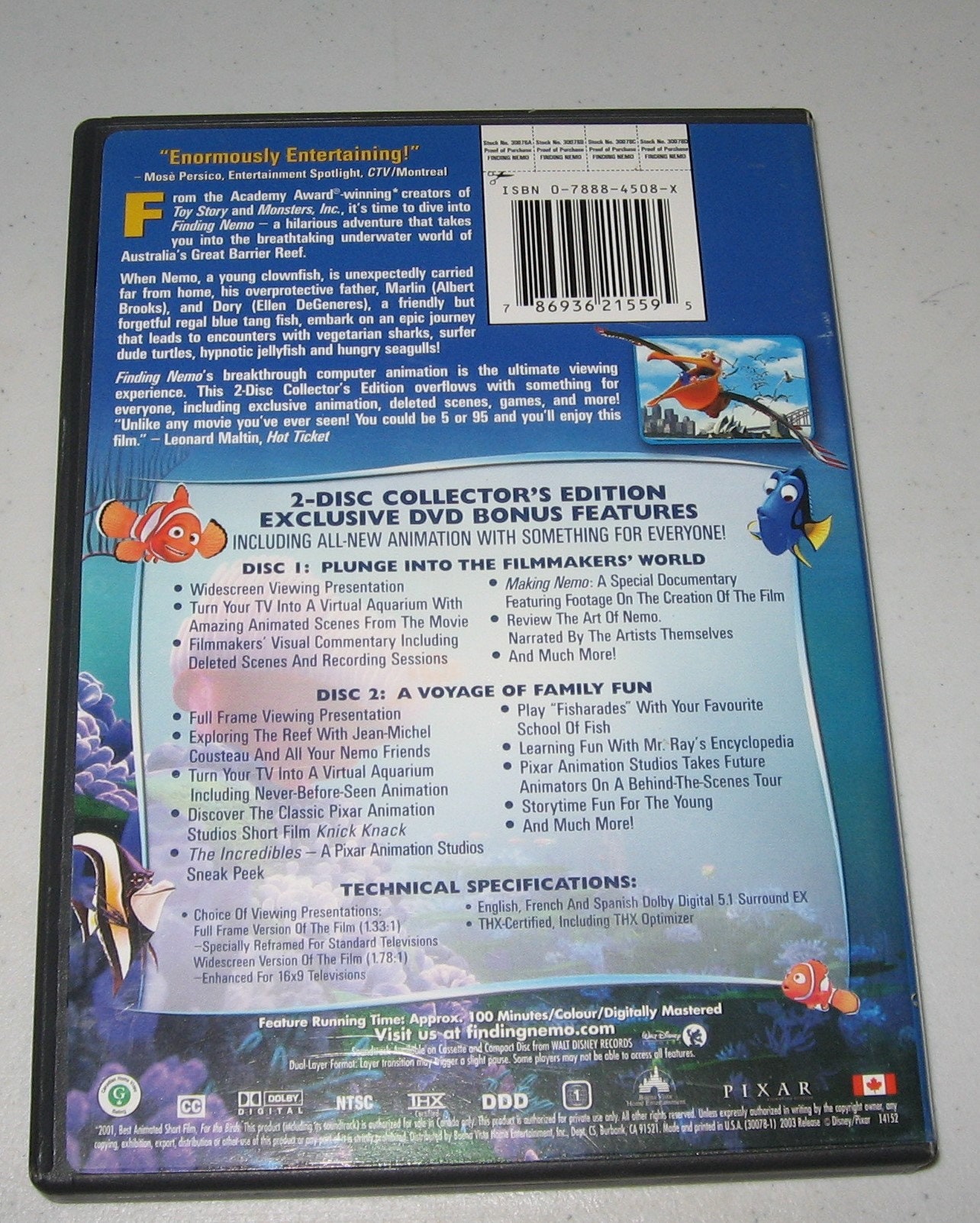 Finding Nemo ~ 2 Disc Collectors Edition DVD ~ 2001 - Etsy