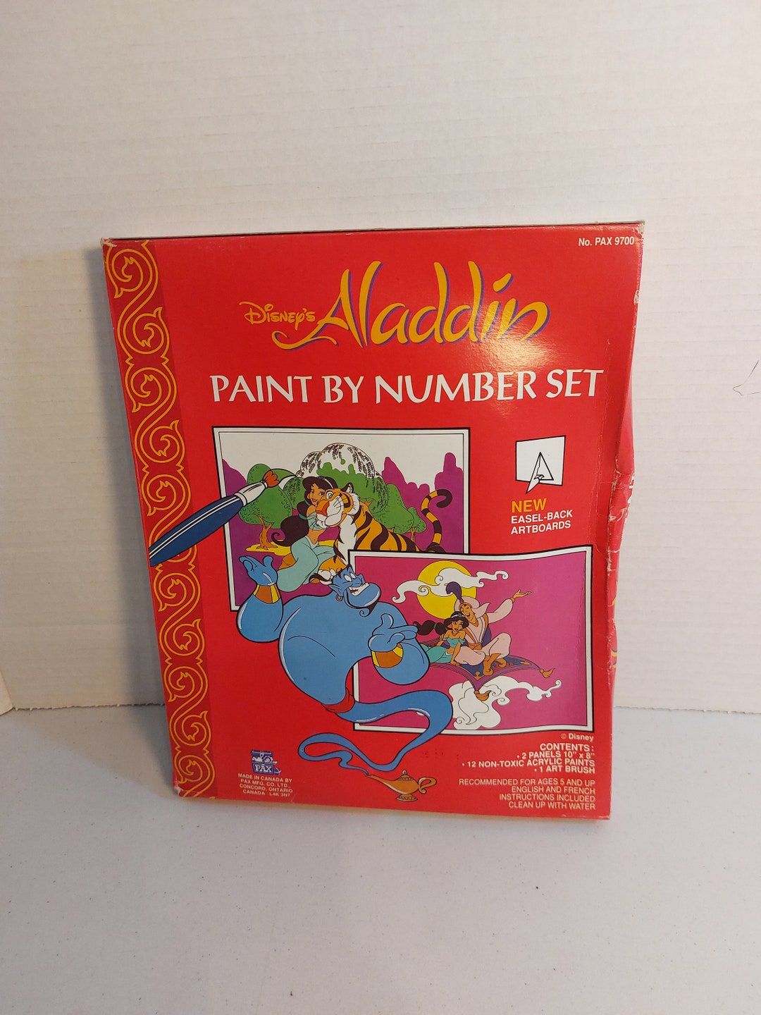 Vtg Disney's Aladdin Paint by Number Set - Etsy